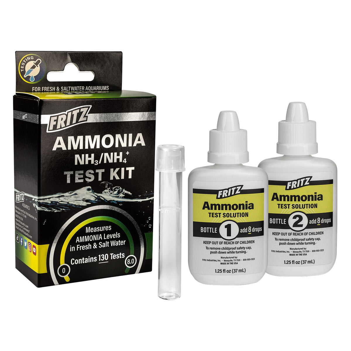 Fritz Aquatics Liquid Test Kit - Ammonia – Total Aquatics Inc.