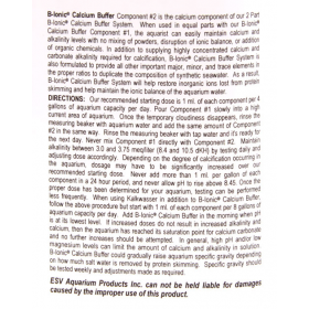 ESV B-IONIC CALCIUM BUFFER SYSTEM CONCENTRATE (2GAL.) – Total Aquatics Inc.